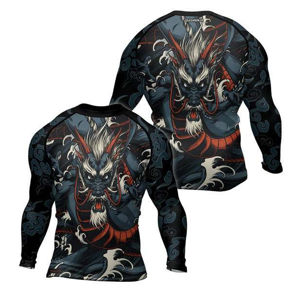 Rashninja Strong As A Dragon Men's Long Sleeve Rash Guard | Fightwear