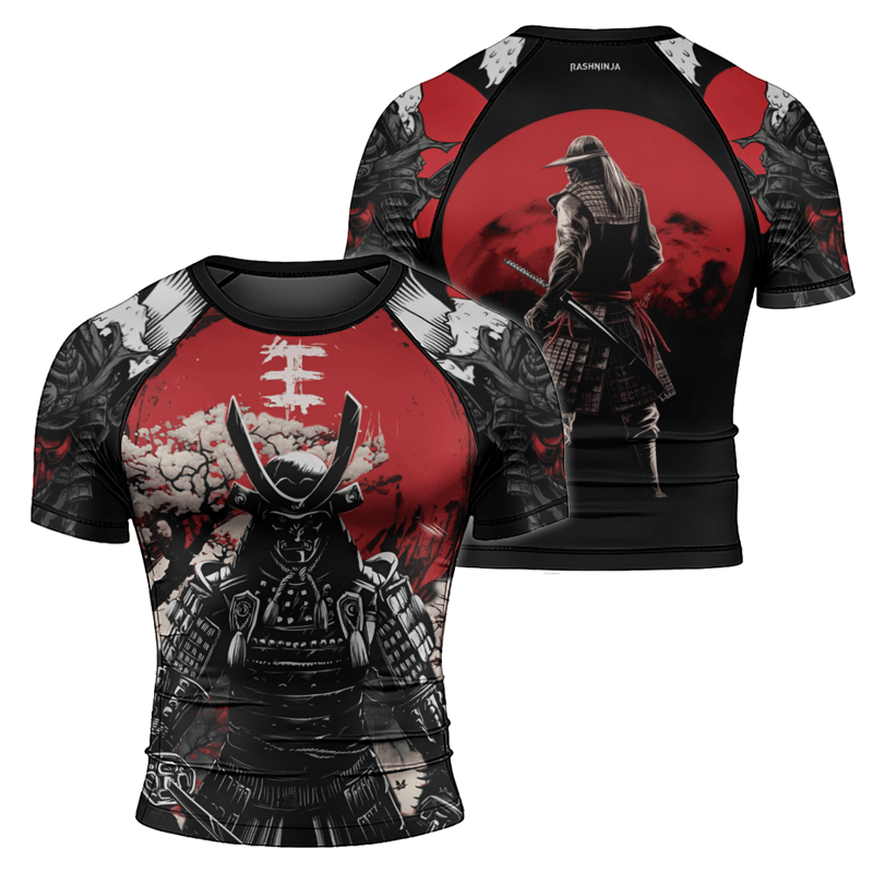 Rashninja Samurai Warrior Katana Men's Short Sleeve Rash Guard